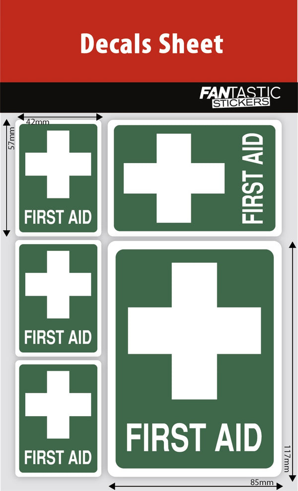 First Aid Decals Sheet – FANtastic Stickers