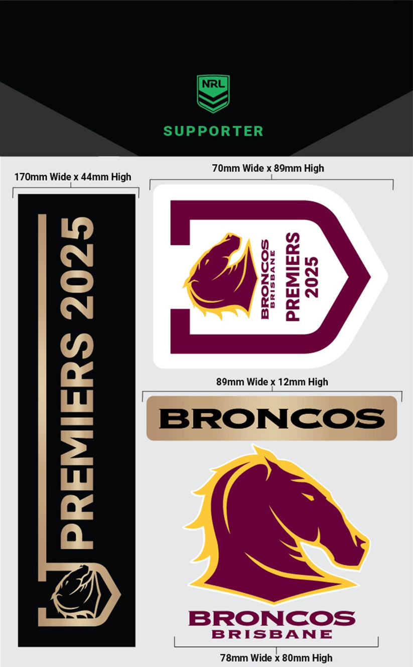 NRL 2025 Premiers Decals Sheet – FANtastic Stickers