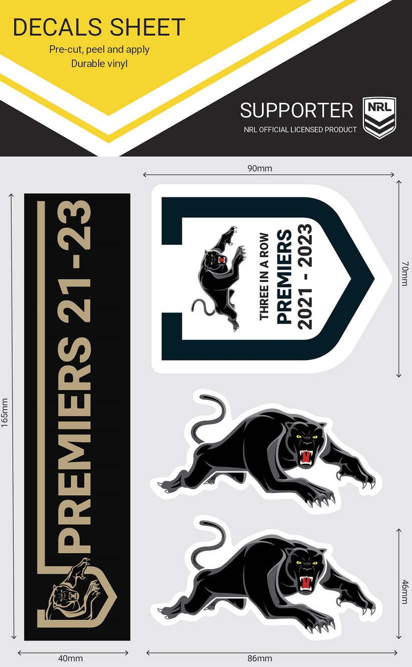 Panthers 2023 Premiers Decals Sheet – FANtastic Stickers