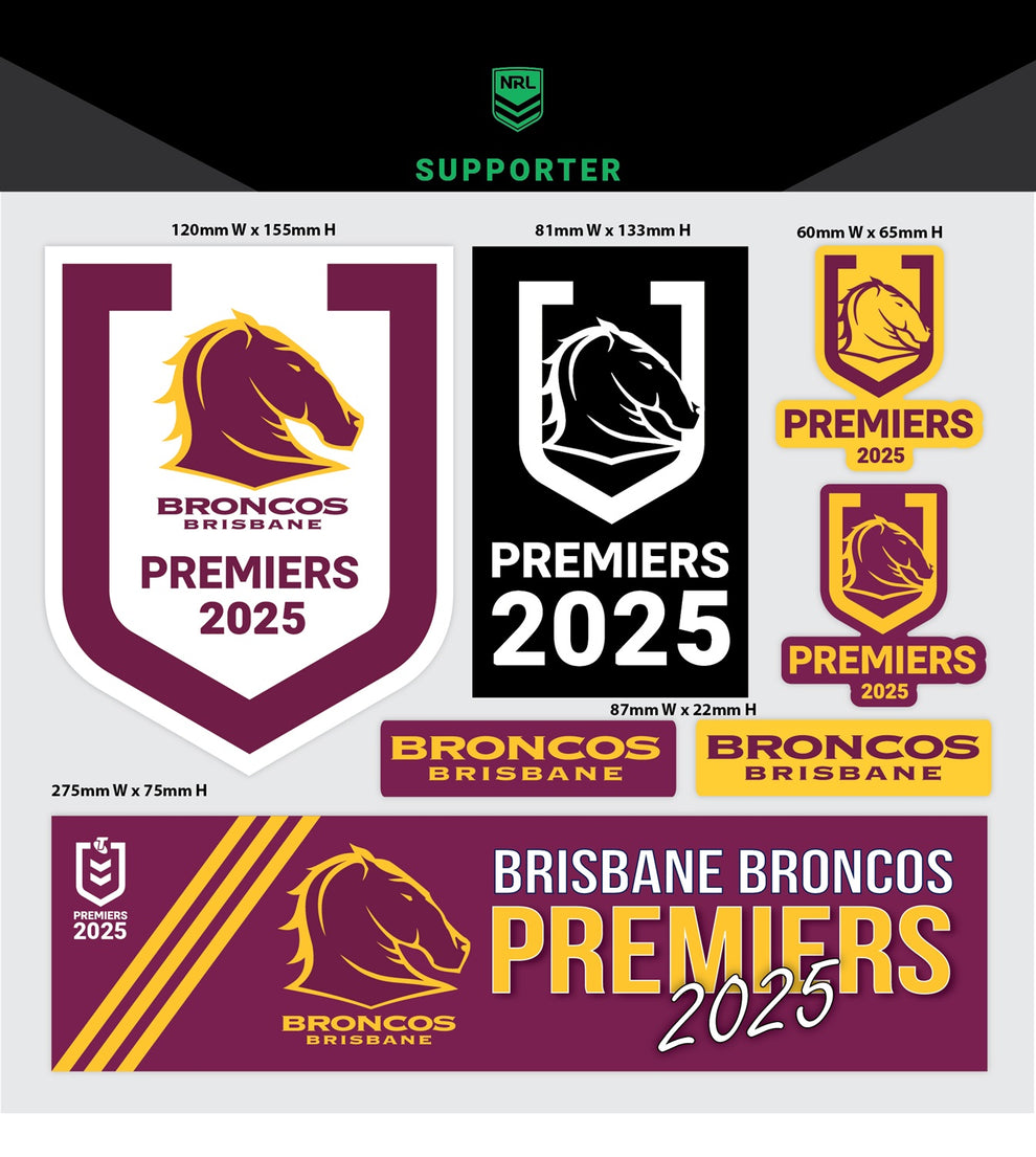 NRL 2025 Premiers Giant Decals Sheet – FANtastic Stickers