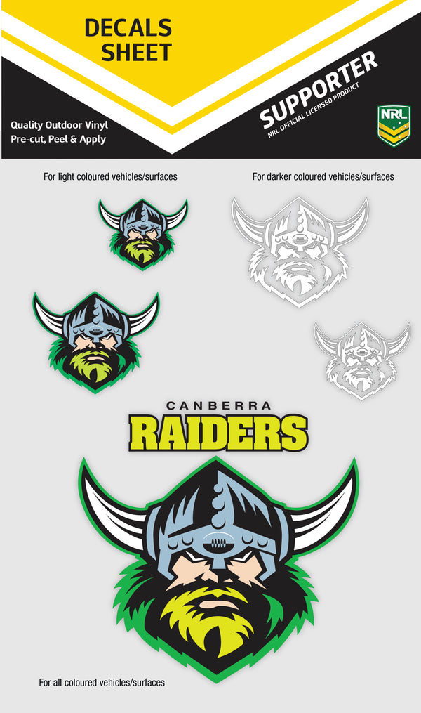 Raiders Decals Sheet – FANtastic Stickers