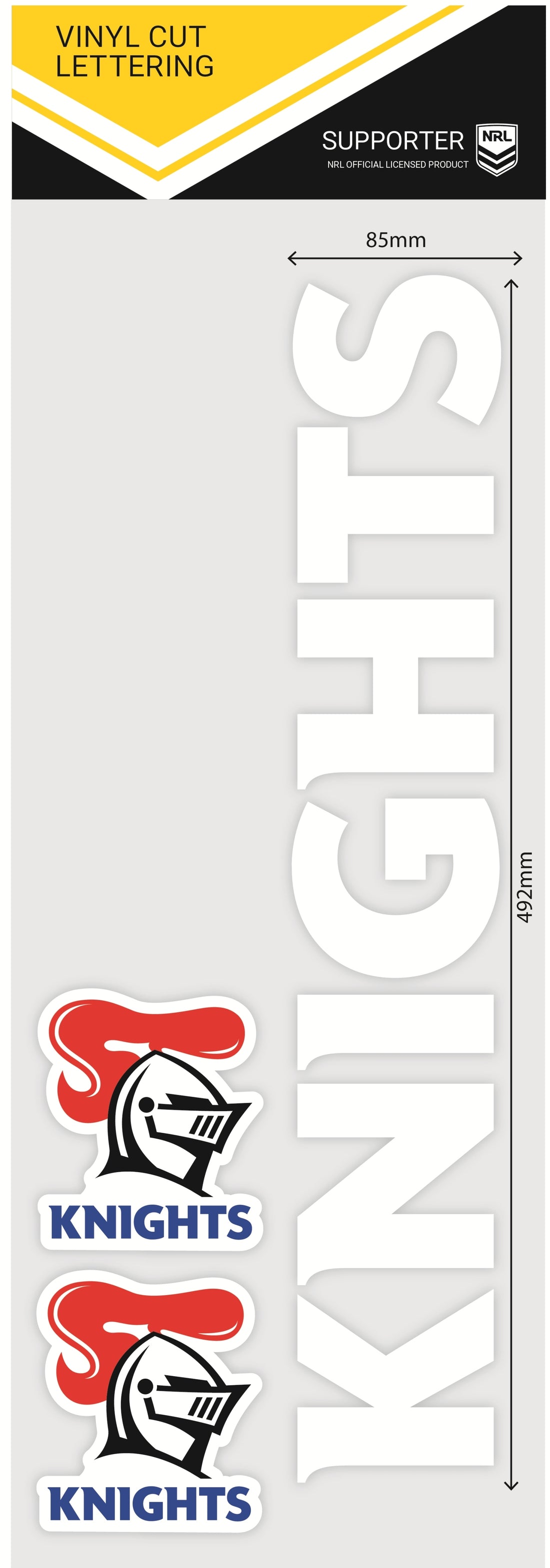 Knights White Vinyl Lettering (2020) – FANtastic Stickers