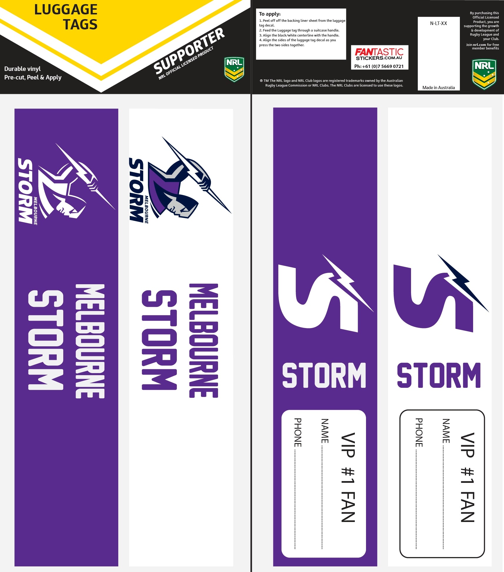Storm Luggage Tags (2019) – FANtastic Stickers