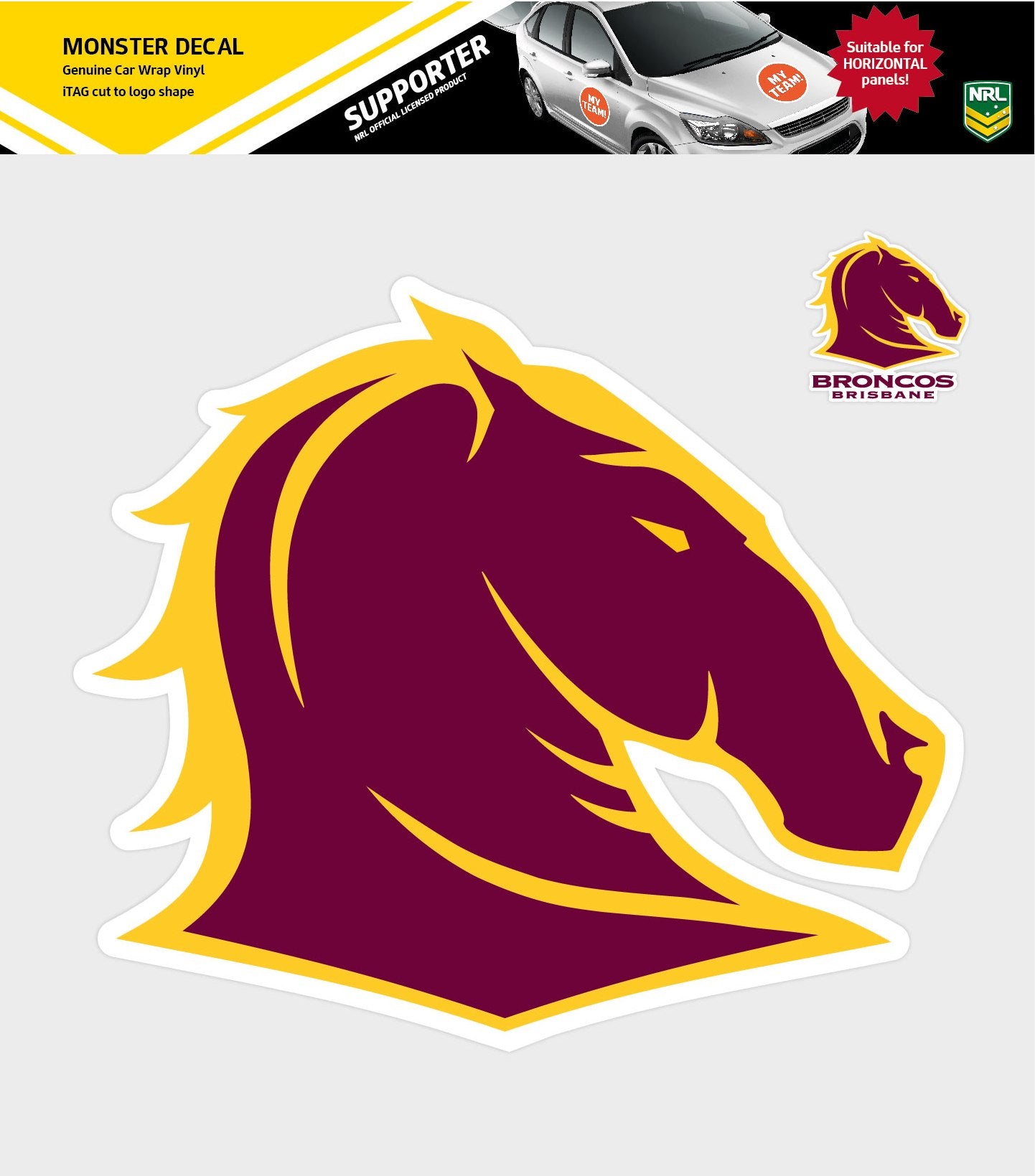 Broncos Monster Decal Secondary Logo – FANtastic Stickers