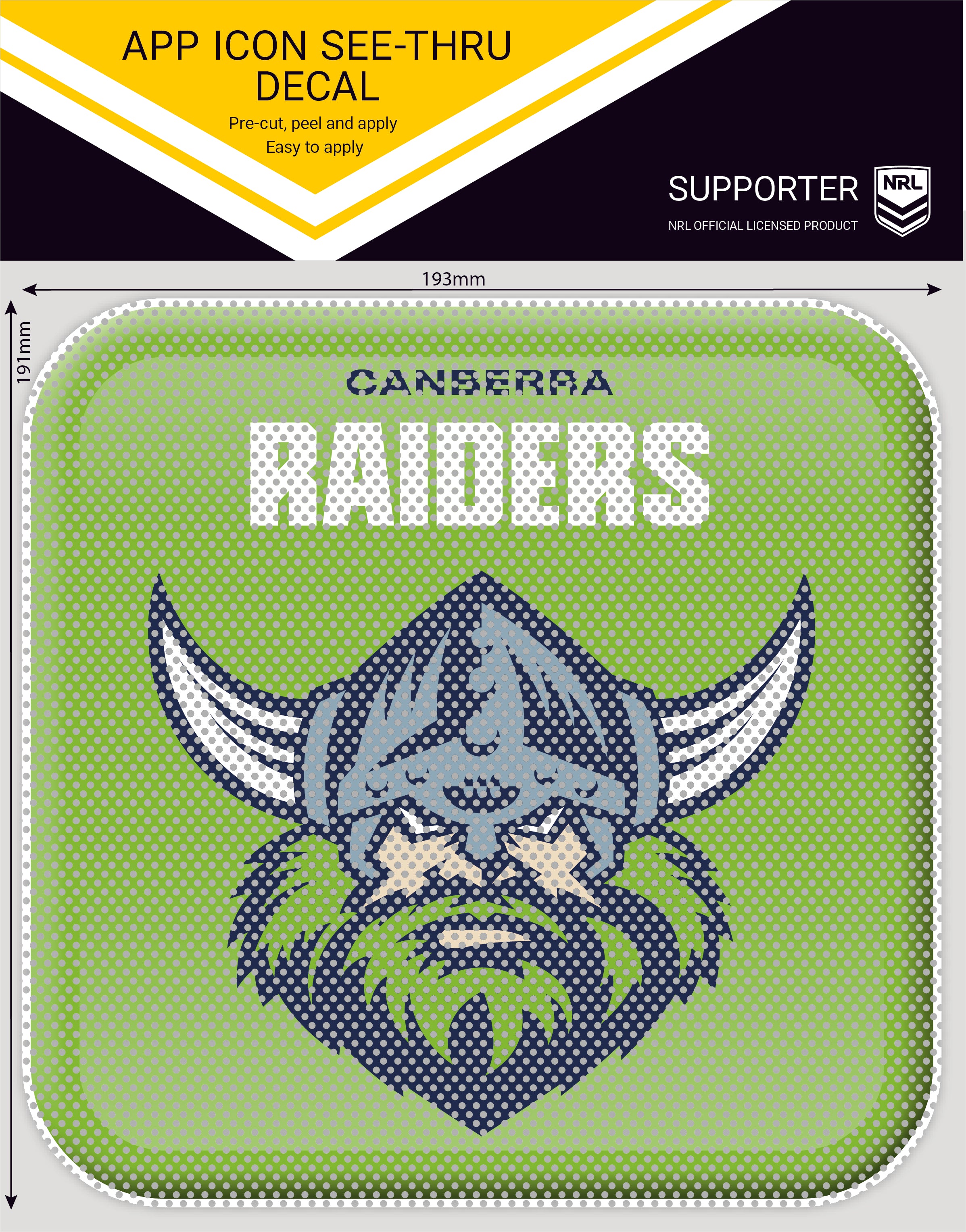 Raiders App Icon See-Thru Decal – FANtastic Stickers
