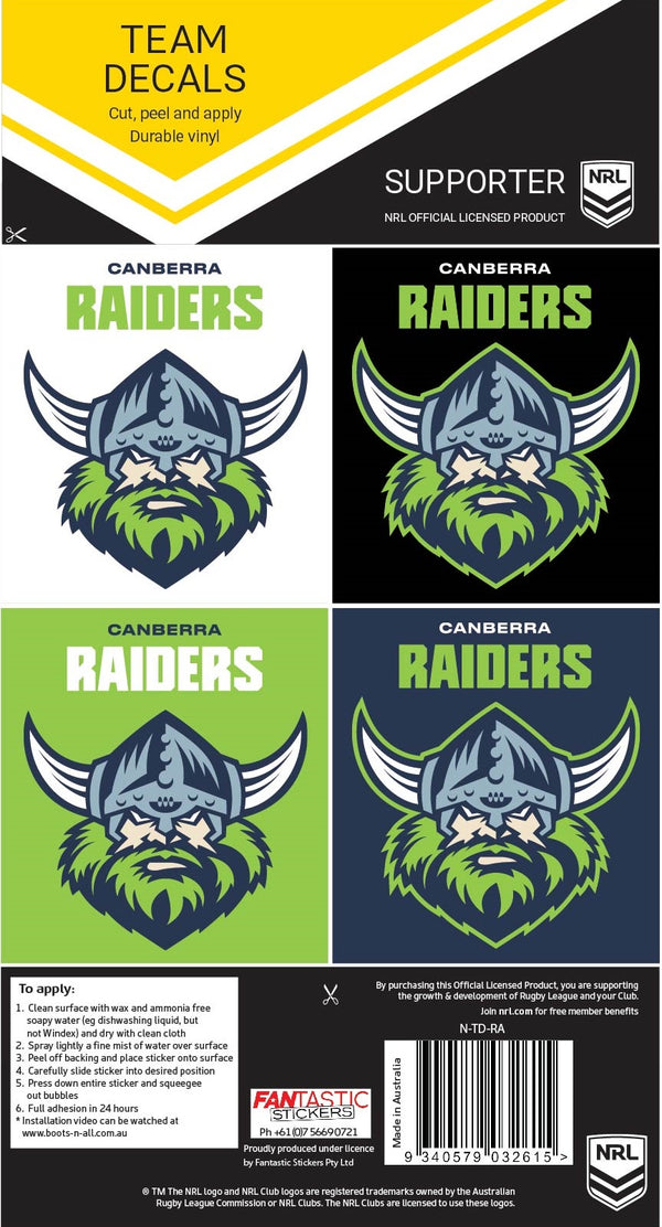 Raiders Team Decals – FANtastic Stickers
