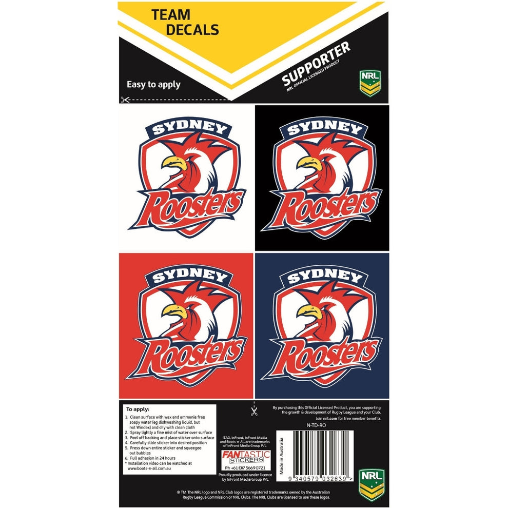 Roosters Team Decals – FANtastic Stickers